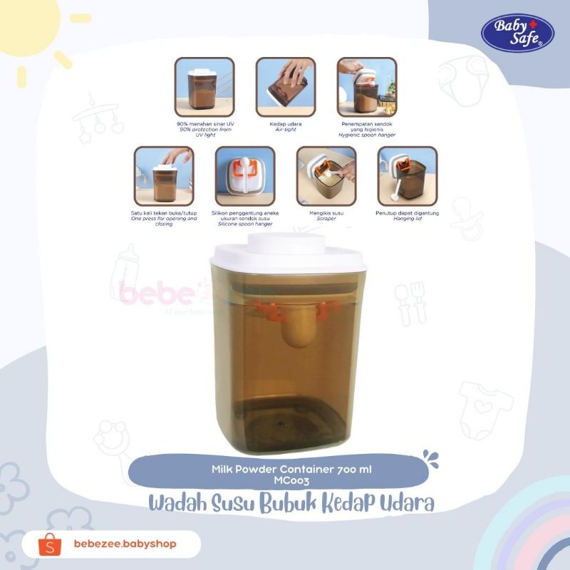 Jual Baby Safe Milk Powder Container MC003 Wadah Susu Bubuk 700ml ...