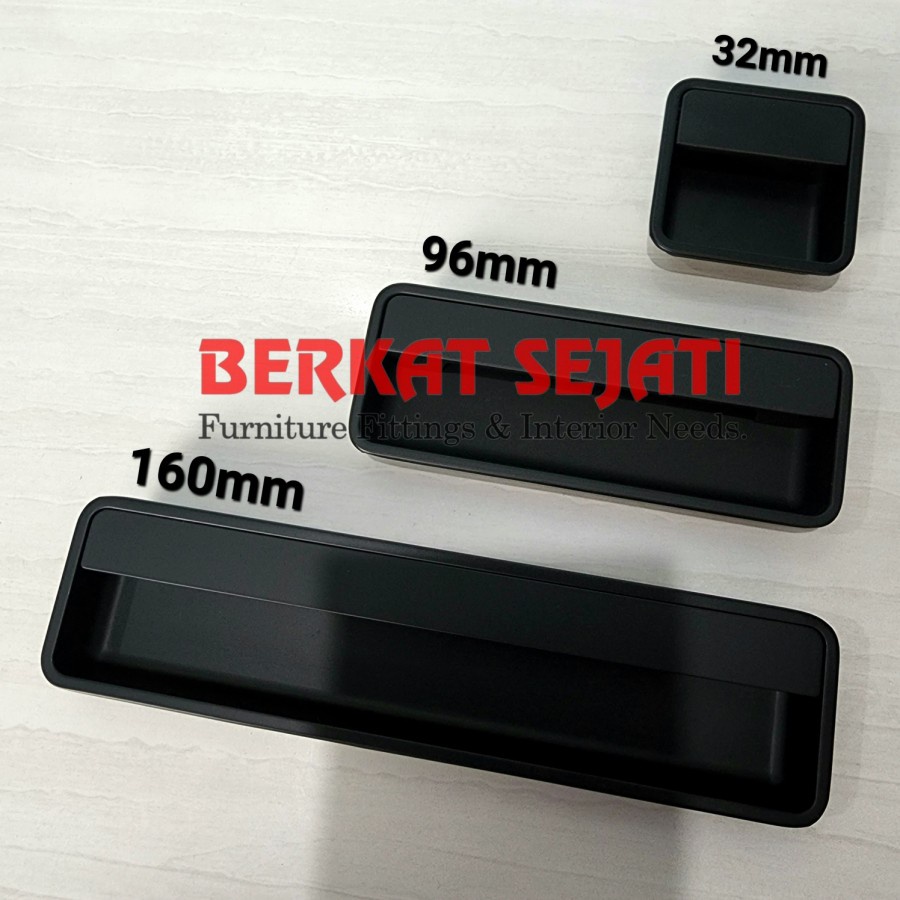 Jual Handle Tarikan Tanam 37 BLACK / HITAM Pintu Sliding Geser Lemari ...