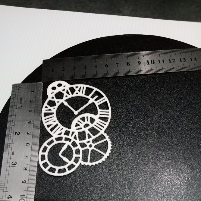 Jual topper jam bahan spon putih gliter, hitam gliter (scrapbook ...