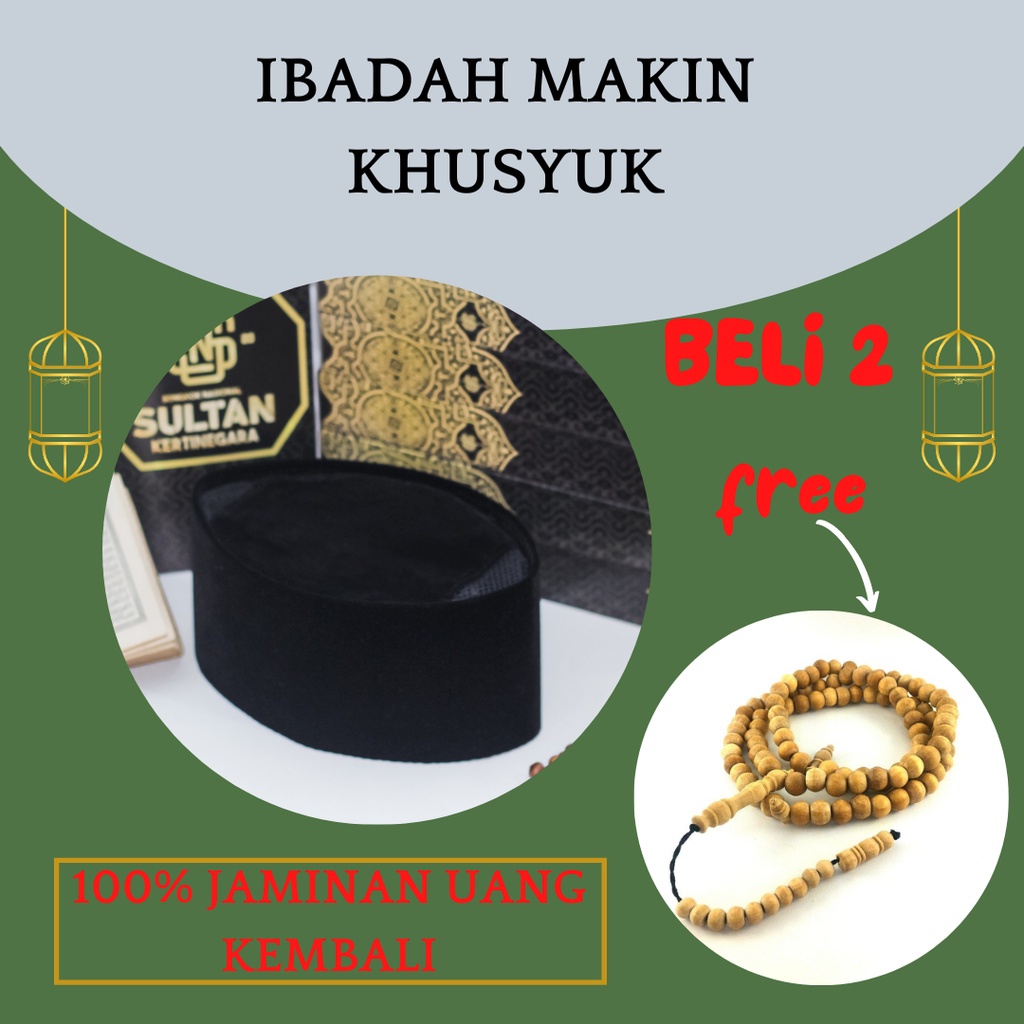 Jual Peci Songkok Kopiah Hitam Polos Exclusive Sultan Original ...