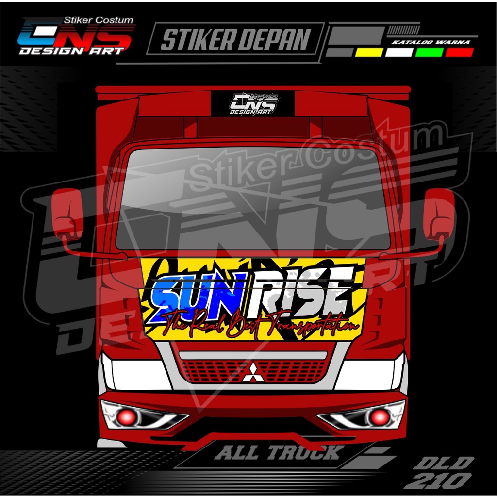 Jual Stiker Kabin Depan TRUK CANTER Custom Bisa Request Sticker Cewek ...