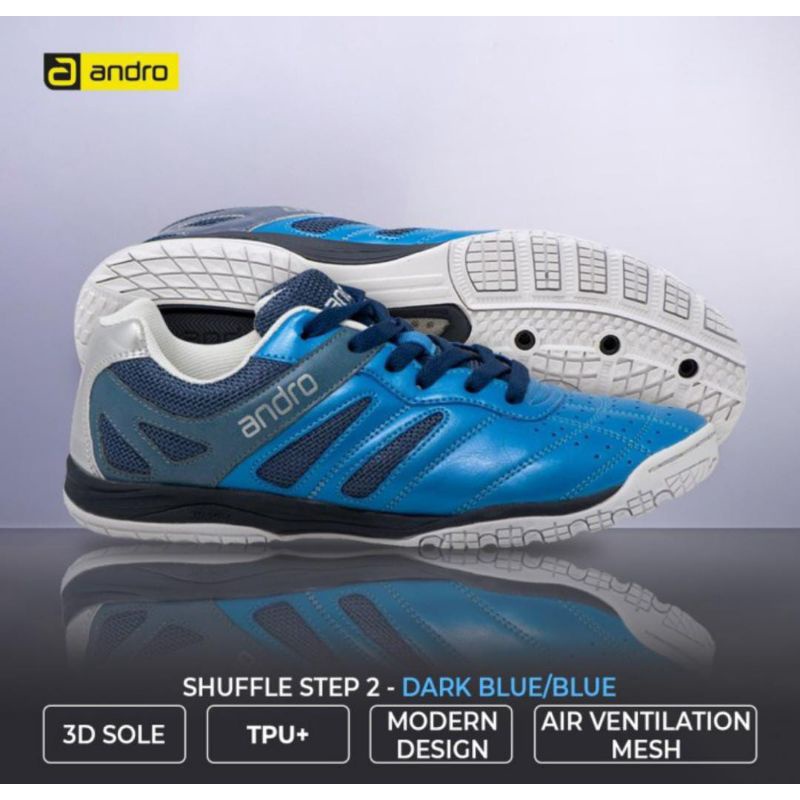 Jual SEPATU TENIS MEJA ANDRO SHUFFLE STEP 2 DARK BLUE ORIGINAL | Shopee ...