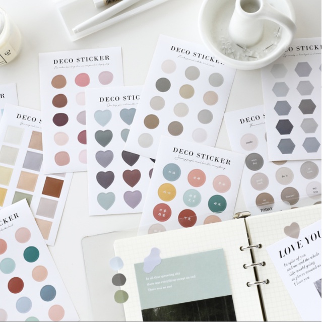 Jual WIND Stickers with many shape Morandi Color / Sticker dengan ...