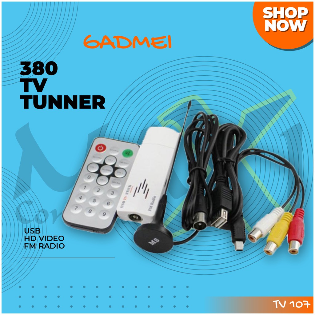 Jual Gadmei 380 USB TV Stick FM Radio Laptop PC USB TV Tunner Indonesia|Shopee Indonesia