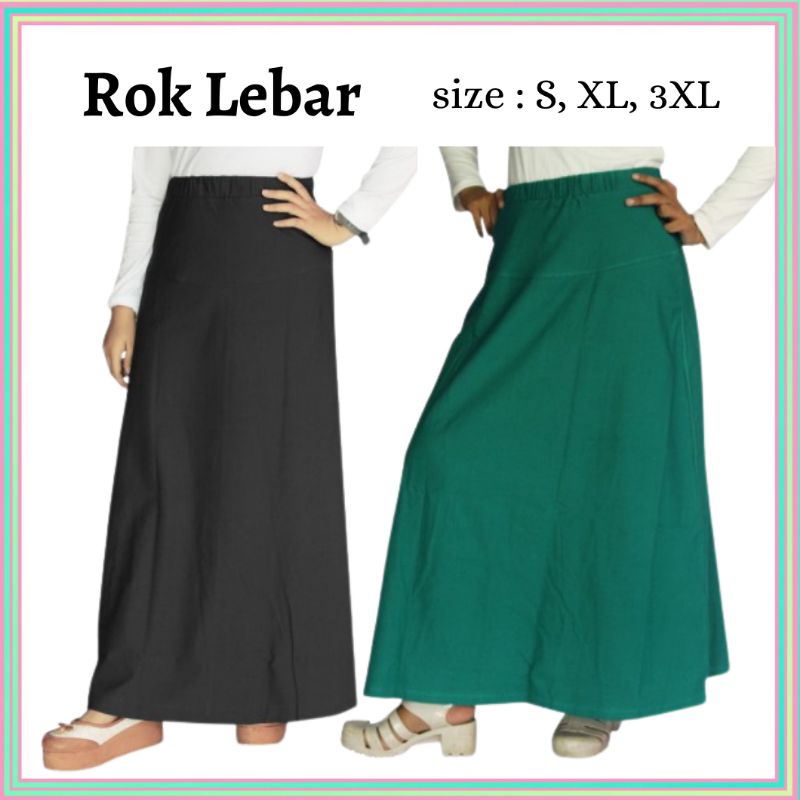 Jual Rok Panjang Lebar Bahan Denim Stretch Three Dee Goal Ukuran ...