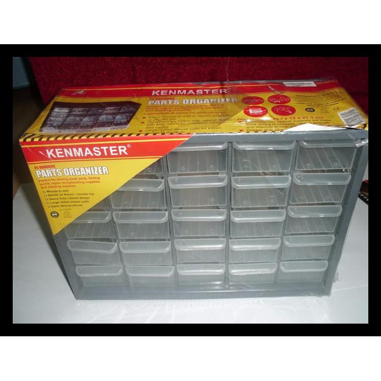 Jual Rak Komponen 25 Slot / Kotak Spare Part / Rak Susun Kenmaster Kode ...