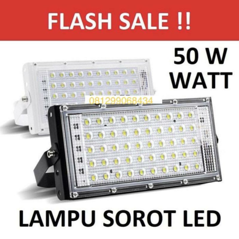 Jual lampu sorot led 50watt led sorot tembak floodlight led outdoor | Shopee Indonesia