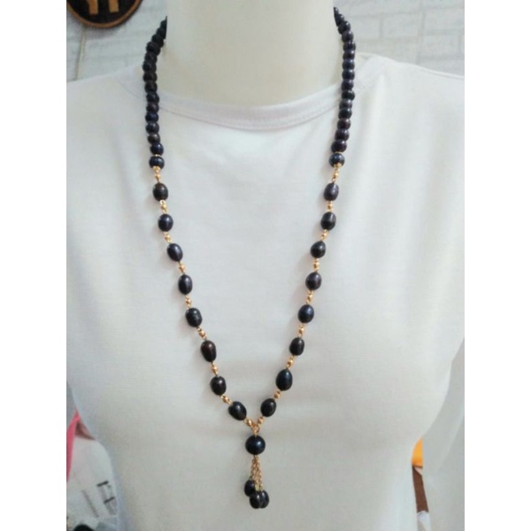 Jual BERSERTIFIKAT KALUNG PANJANG ASLI MUTIARA ALAMI AIR TAWAR LOMBOK ...