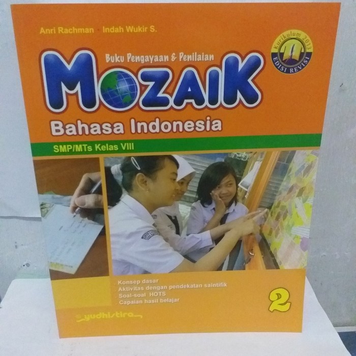 Jual Buku Mozaik Bahasa Indonesia SMP/ Mts kelas 2 Yudistira | Shopee ...