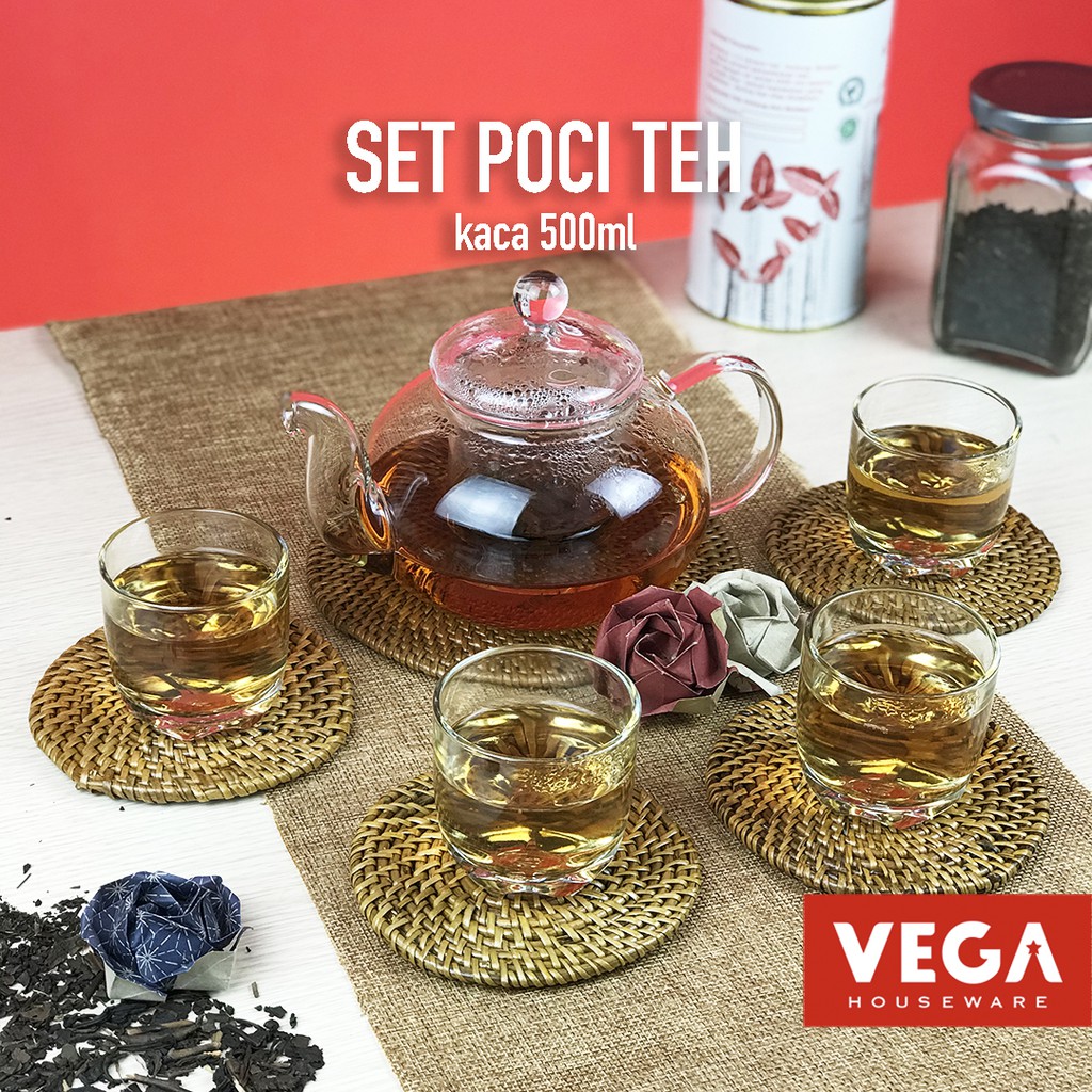 Jual Tea Set Kaca Klasik 500ml Tepai Gift Set | Shopee Indonesia