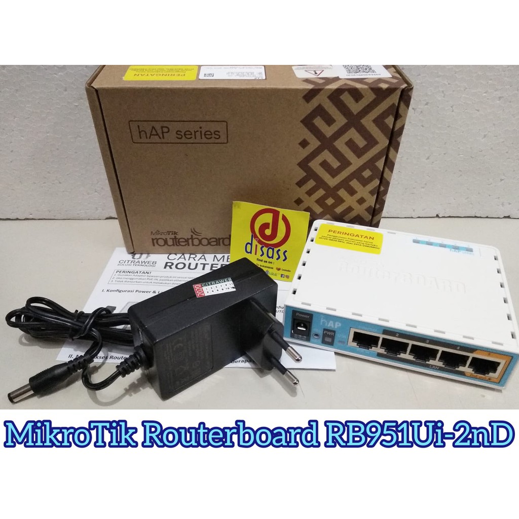 Jual MIKROTIK RB951ui-2nD hAP Wireless ROUTER WIFI - DISASS JOGJA | Shopee Indonesia