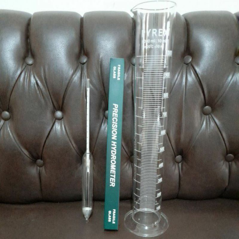Jual hydrometer solar 800 850 dan gelas ukur 1000ml | Shopee Indonesia