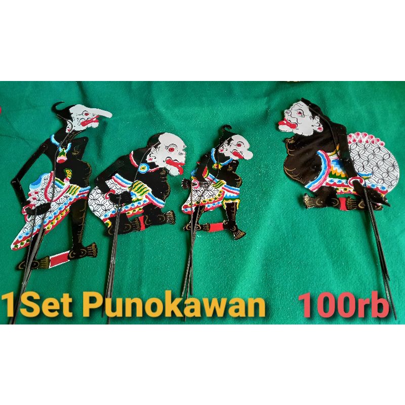 Jual Wayang Punokawan Kulit Duplex Semar Petruk Bagong putih | Shopee ...