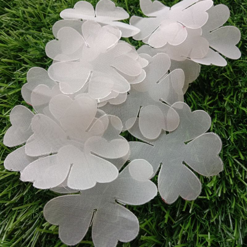 Jual Kelopak bunga organza motif bunga love / 1 pcs | Shopee Indonesia