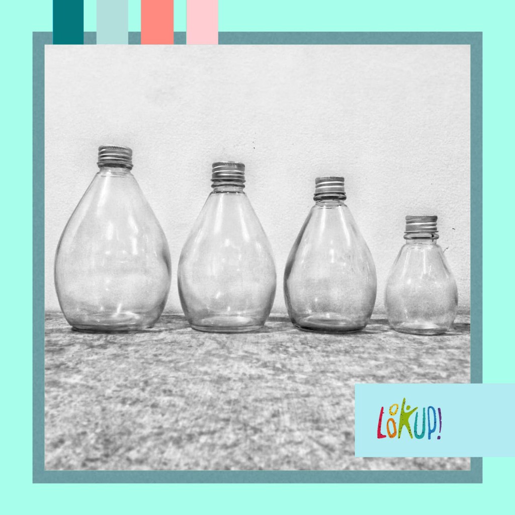 Jual BOTOL KACA POLOS - BOHLAM /Glass Bottle Minuman Kopi/Susu/Juice ...