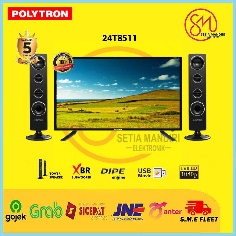 LED TV Polytron 24 Inch PLD24T8511 / 24T8511 HD Ready Cinemax LED ...