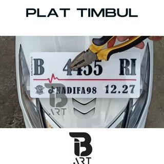 Jual Plat Nomor Motor Putih Baut tanam / Plat nomor Motor Model Baru ...