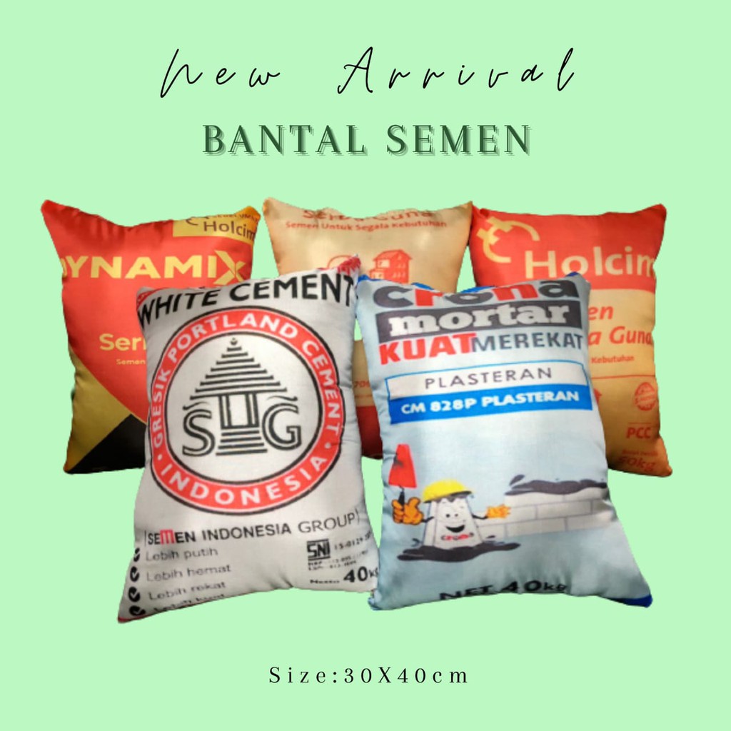 Jual TERBARU!!!Bantal Semen Bahan Satin 30X40CM | Shopee Indonesia
