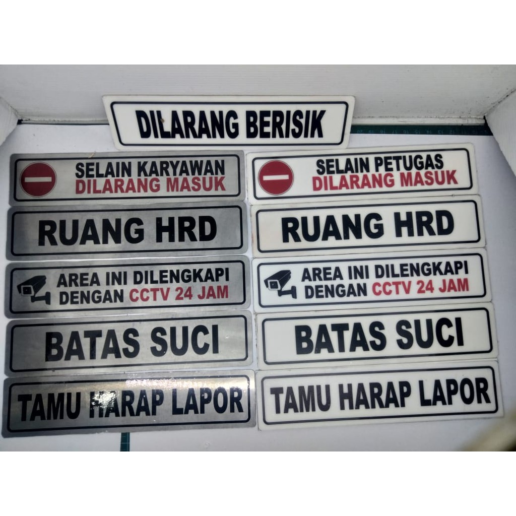 Jual SIGN BOARD PAPAN TANDA KANTOR ( 1 ) | Shopee Indonesia