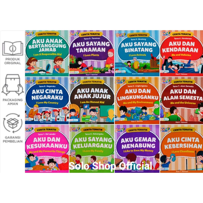 Jual BUKU CERITA ANAK BERGAMBAR SERI TEMATIK PAUD TK BILINGUAL FULL ... Jual BUKU CERITA ANAK BERGAMBAR SERI TEMATIK PAUD TK BILINGUAL FULL ...