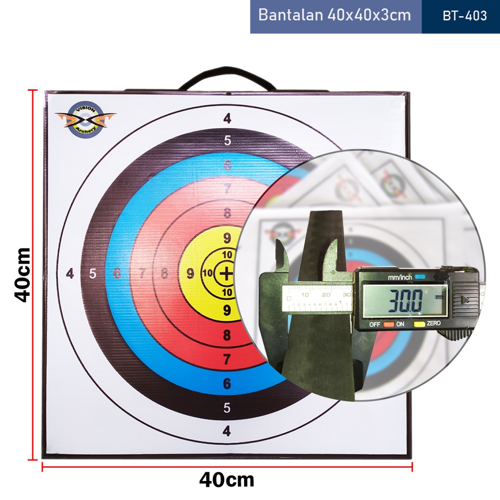 Jual Bantalan Facetarget 40x40x3cm Terlaris Garansi | Karet Busa Papan ...