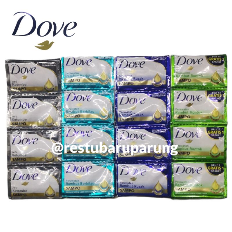 Jual Shampo Dove Sachet Harga Per Renceng isi 12 sachet Indonesia ...