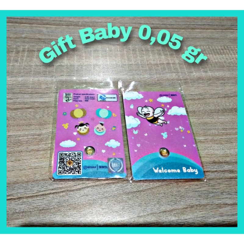 Jual EMAS MINI GOLD Gift Baby Series 0,05 gr | Shopee Indonesia
