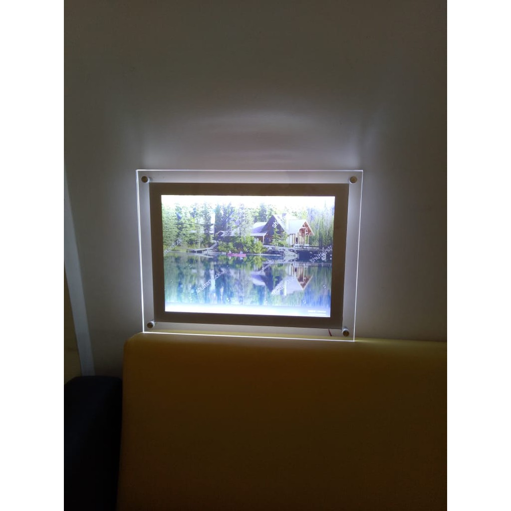 Jual Frame acrylic dinding LED A1 (66x90cm) | Shopee Indonesia