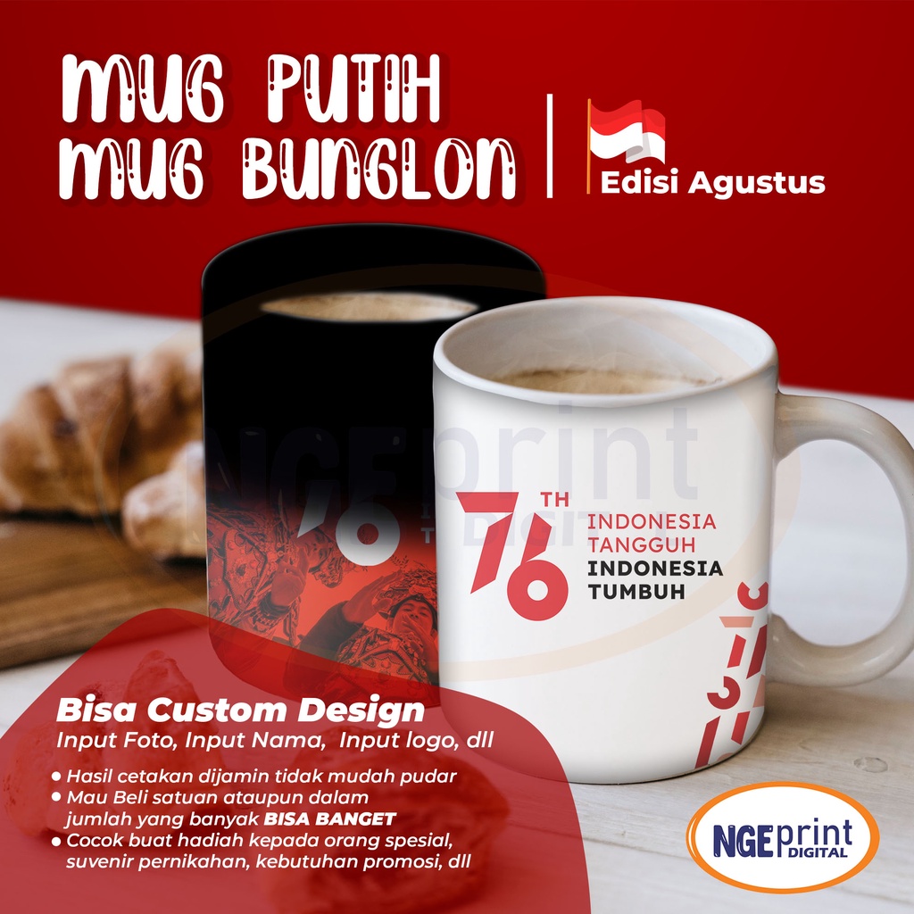 Jual [FREE DESIGN] MUG CUSTOM / MUG BUNGLON CUSTOM / MUG MAGIC / MUG ...