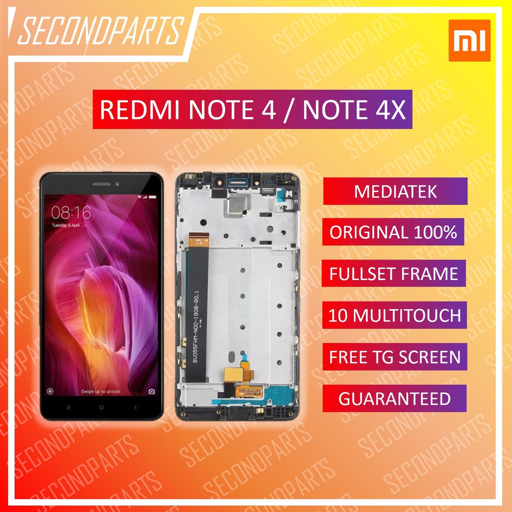 Jual LCD FULLSET FRAME XIAOMI REDMI NOTE 4 NOTE 4X TIPE MEDIATEK ...