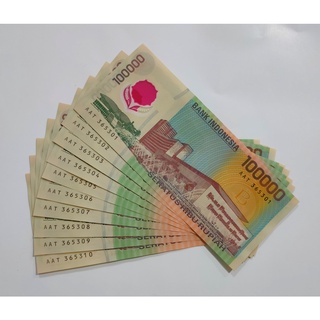 Jual Uang Kertas Kuno 100 Ribu Rupiah Polymer Tahun 1999 Baru dan Mulus ...