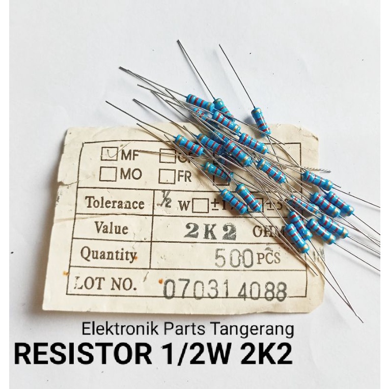 Jual (10 Buah) RESISTOR 1/2 WATT 2K2 OHM RESISTOR 1/2W 2K2 OHM RESISTOR 1/2WATT 2K2 OHM | Shopee ...