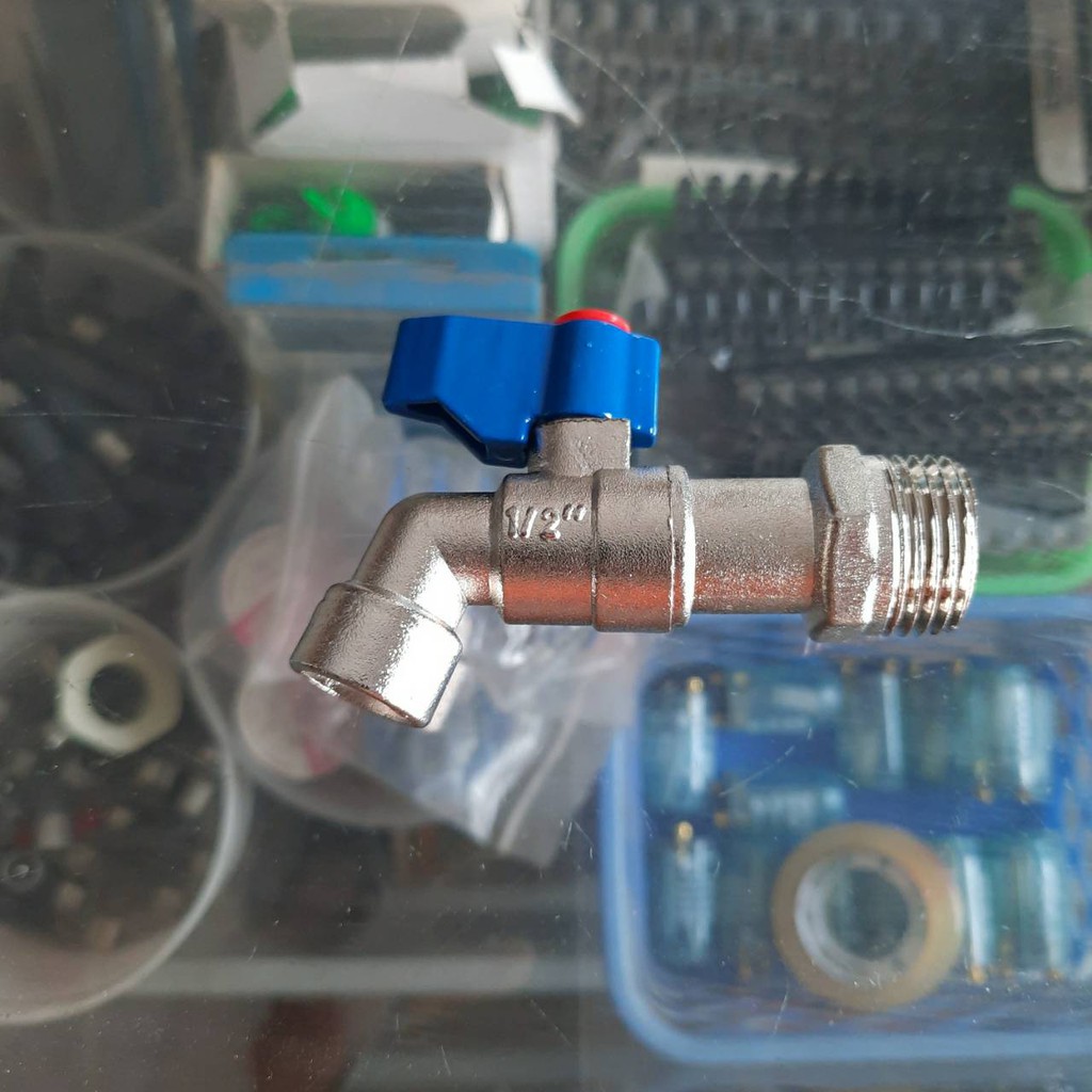 Jual kran air besi | keran air besi gagang biru | Shopee Indonesia