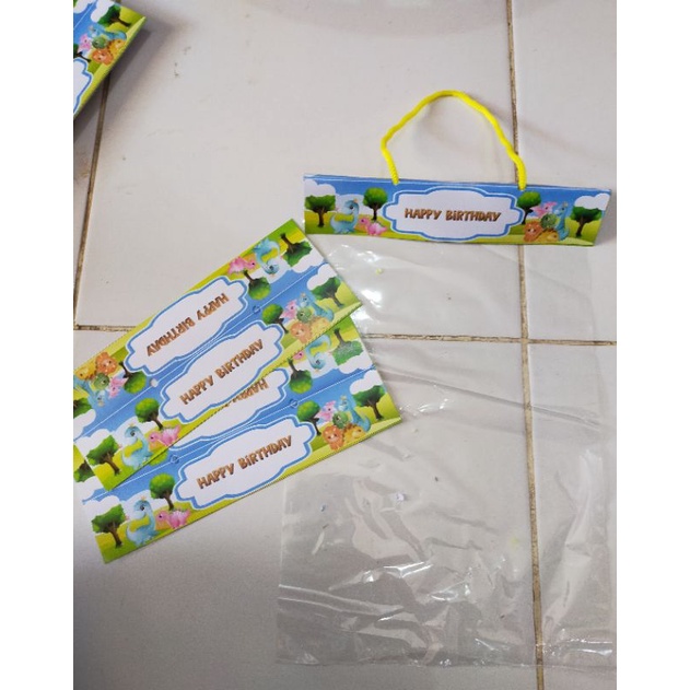 Jual Tas plastik label/tas label ultah/tas Snack ultah/ isi 10 label,10 ...