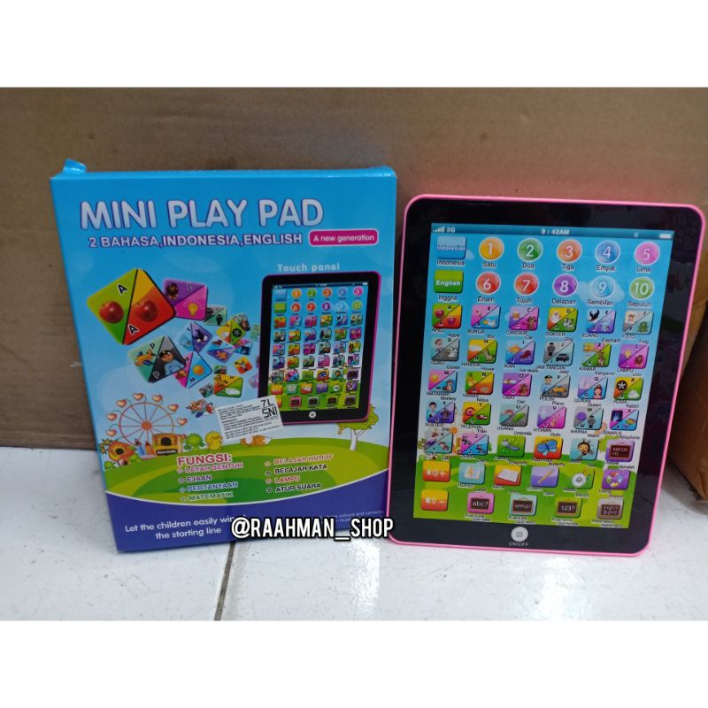 Jual Mainan Edukasi Anak MiniPlaypad Touchscreen (2Bahasa) Indonesia ...