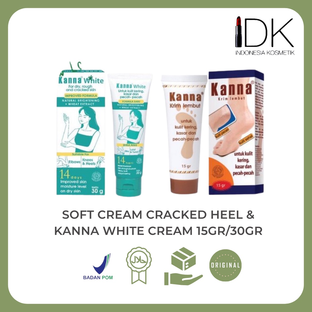 Jual Kanna Soft Cream Cracked Heel & Kanna White Cream 15Gr/30Gr ...