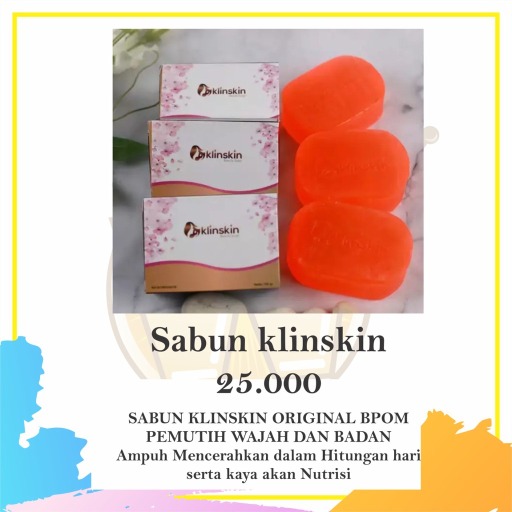SABUN KLINSKIN ORIGINAL BPOM / PEMUTIH WAJAH DAN BADAN | Shopee Indonesia