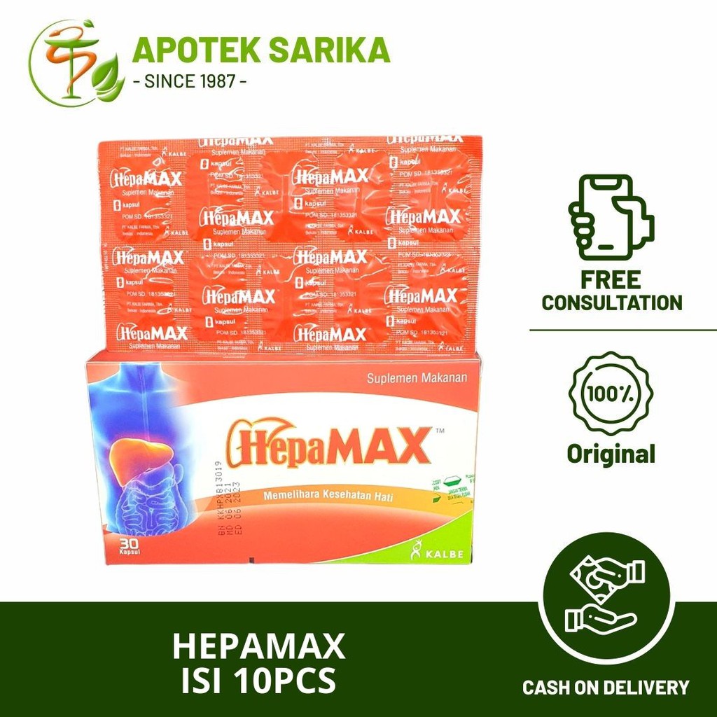 Jual Hepamax 1 strip isi 10pcs (memelihara kesehatan fungsi hati ...