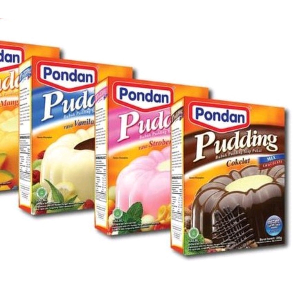 Jual Pondan Pudding 200gr ( Coklat , Mangga , Strawberry , Vanilla ...