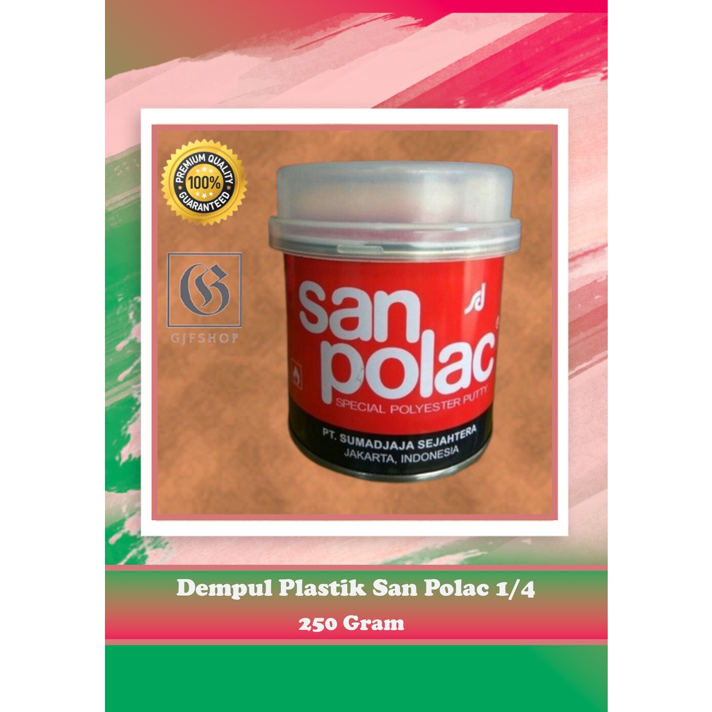 Jual Dempul Plastik San Polac 1/4 250 Gram | Shopee Indonesia