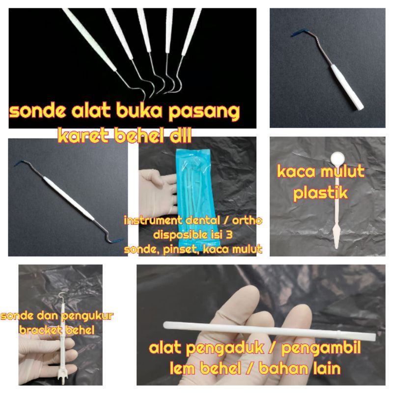 Jual sonde plastik disposable alat ganti karet gigi behel alat pengukur ...