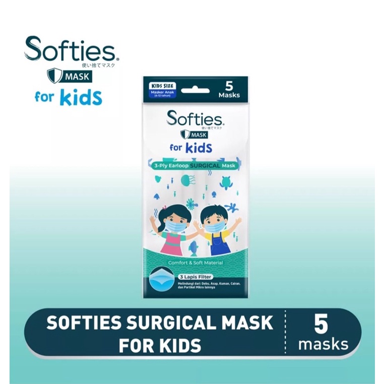 Jual Softies Anak / Softies Surgical Mask For Kids 5s | Shopee Indonesia