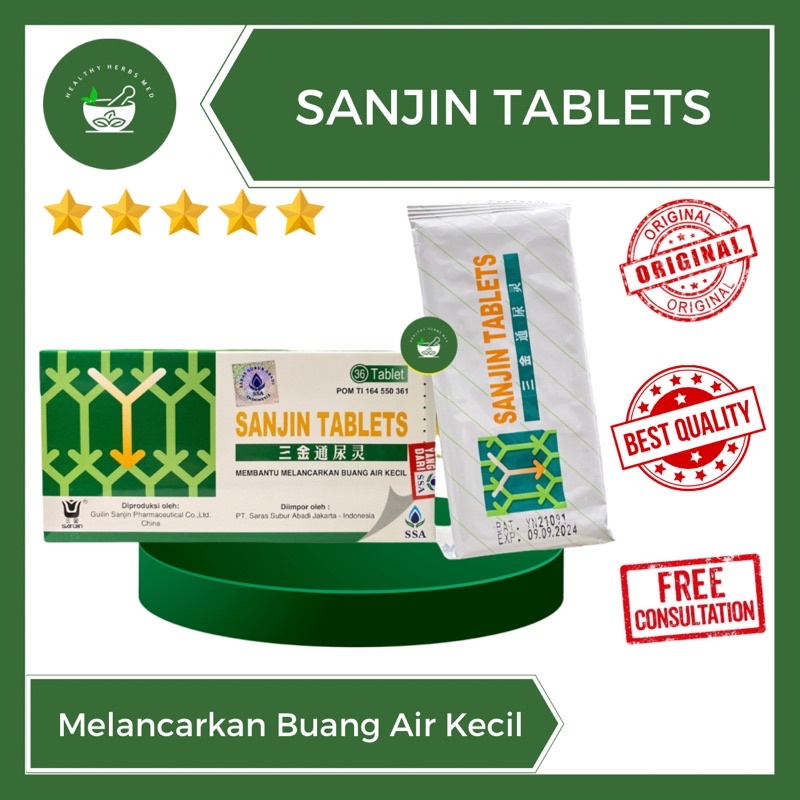 Jual Obat Infeksi Saluran Kemih Saluran Air Mampet Sanjin Tablets ...