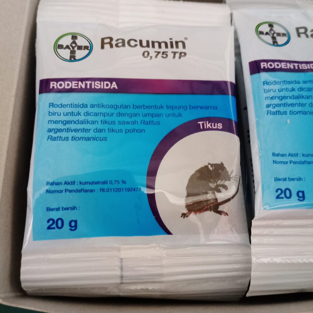 Jual Racun Tikus Racumin 0,75TP 20 gram Rodentisida / Racun Pembasmi ...