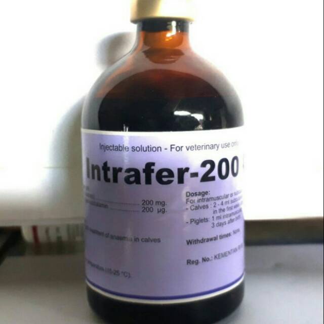 Jual Intrafer-200 100 ml Fe zat besi B12 Cyanocobalamin Obat anemia ...