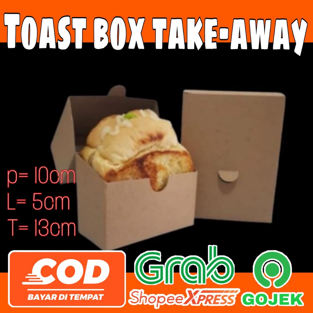 Jual Toast Box Takeaway / Kotak Sandwich Roti Bakar | Shopee Indonesia