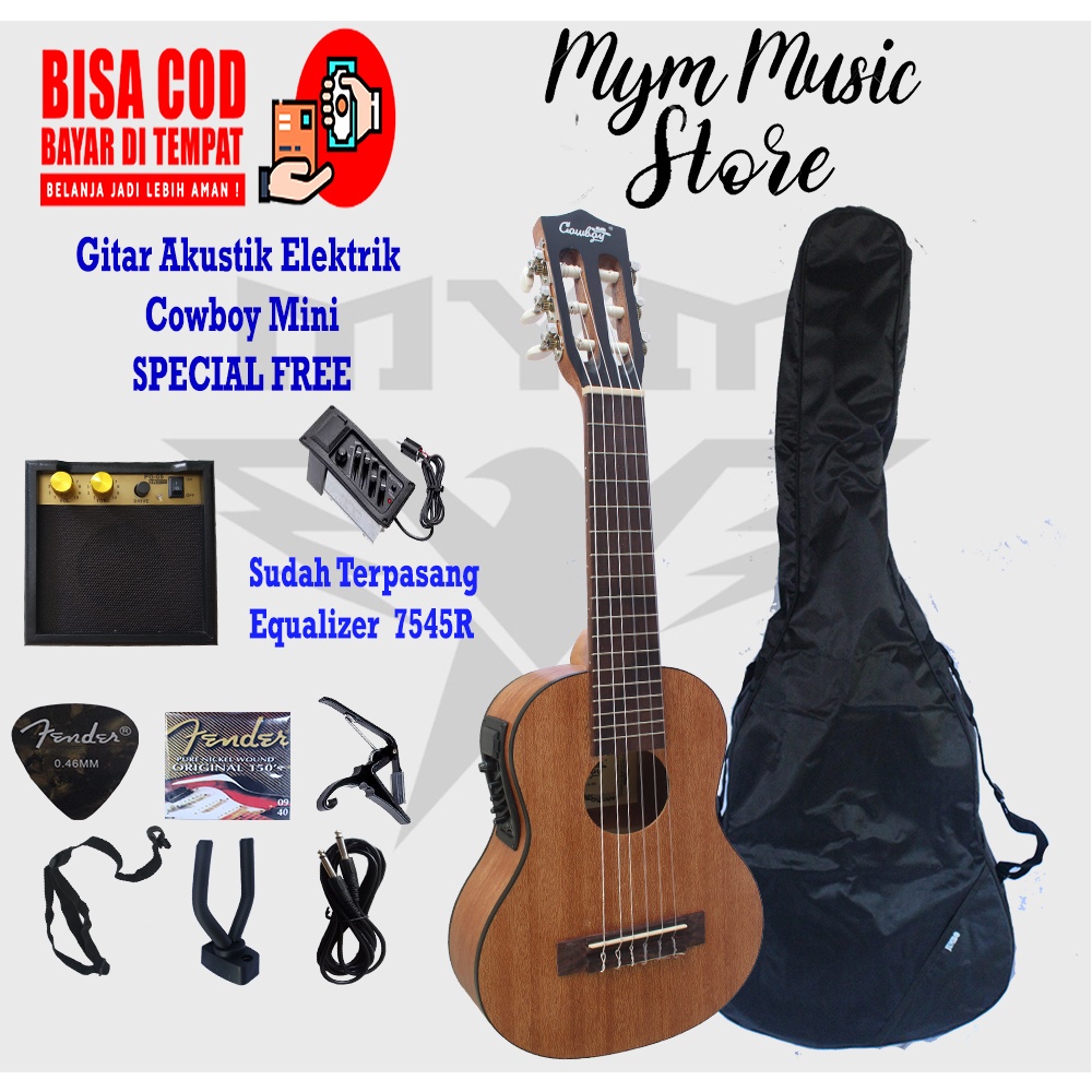 Jual Gitarlele/Gitar mini Akustik Elektrik Original Cowboy Indonesia ...