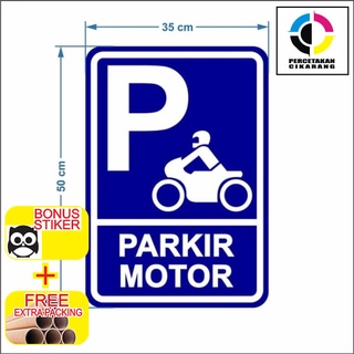 Jual Promo Rambu Plang Parkir Motor 35cm x 50cm Plat Alumunium Keren ...