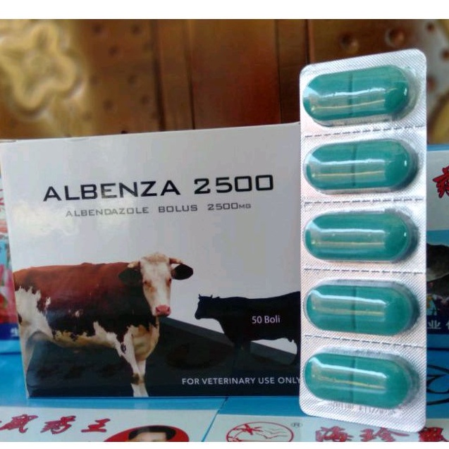 Jual ALBENZA ALBENDAZOLE BOLUS 2500mg OBAT CACING TERNAK SAPI KERBAU ...