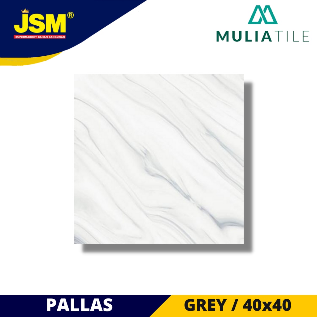 Jual Mulia Tile Keramik Lantai Pallas Grey / Abu Glossy 40x40 | Shopee ...